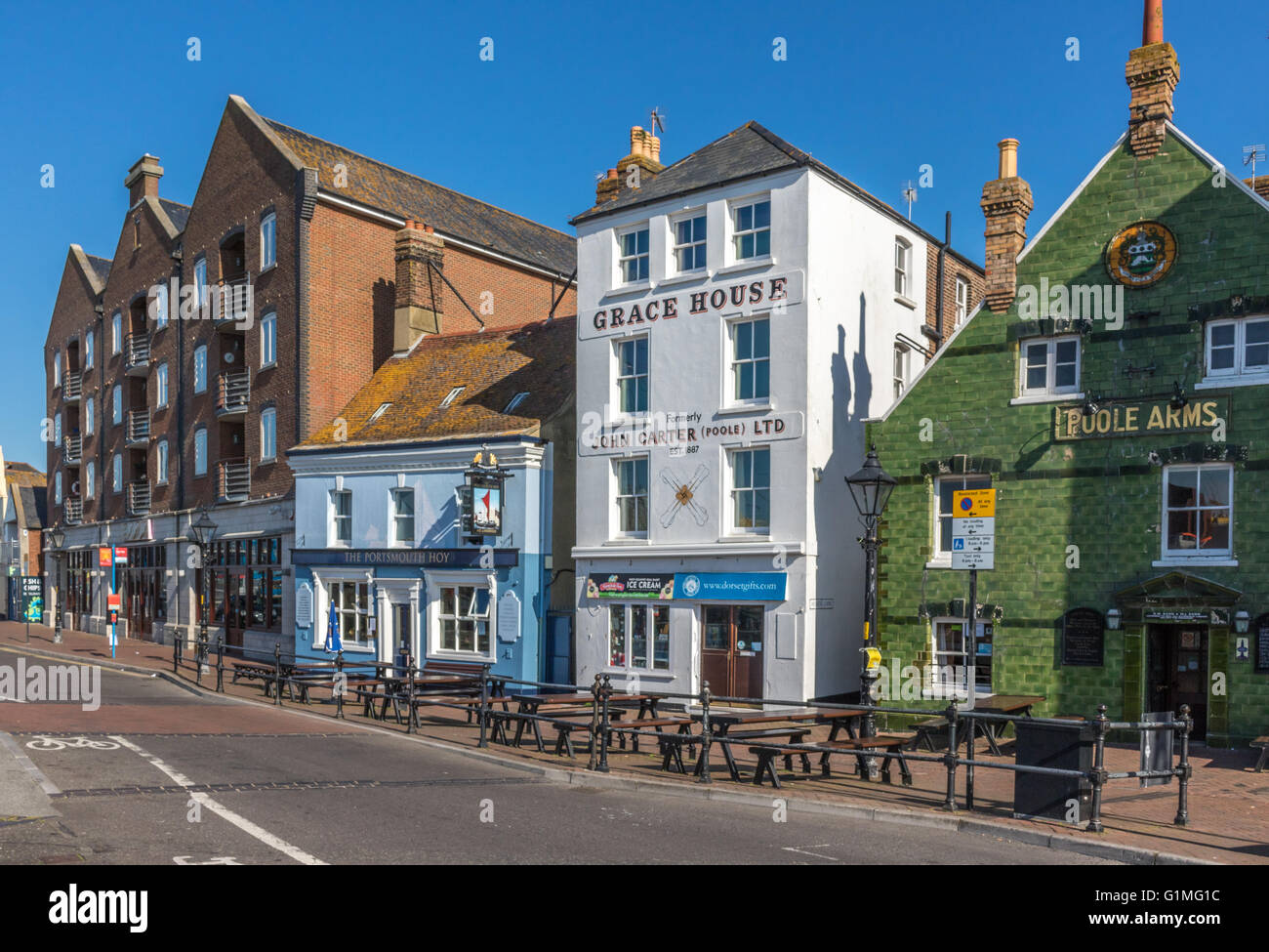 England Dorset Poole Old buildings on Poole Quay Stock Photo - Alamy