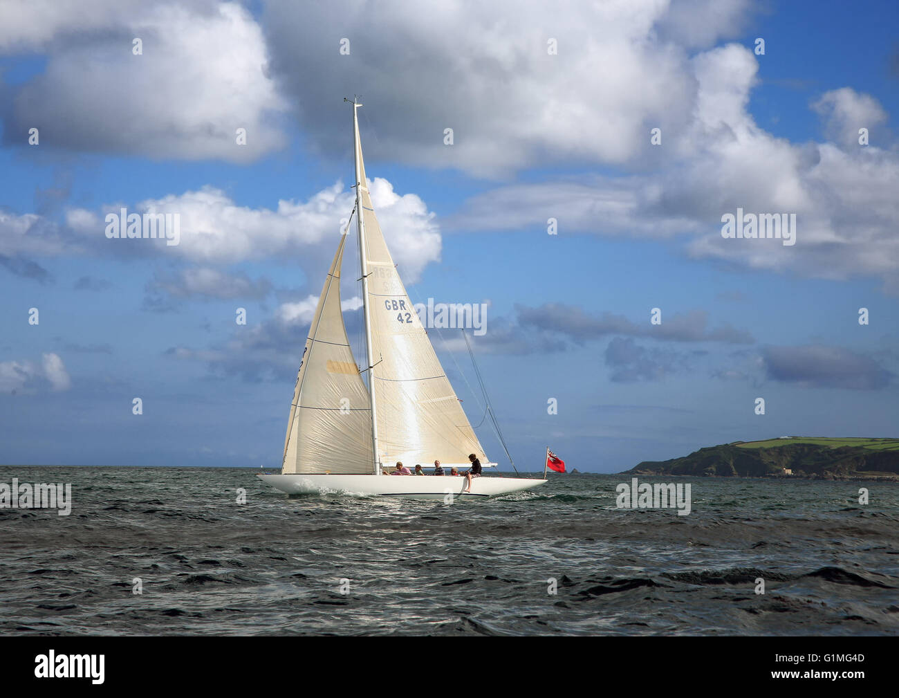 Classic International Six-Metre "Melita", beating on port tack across ...