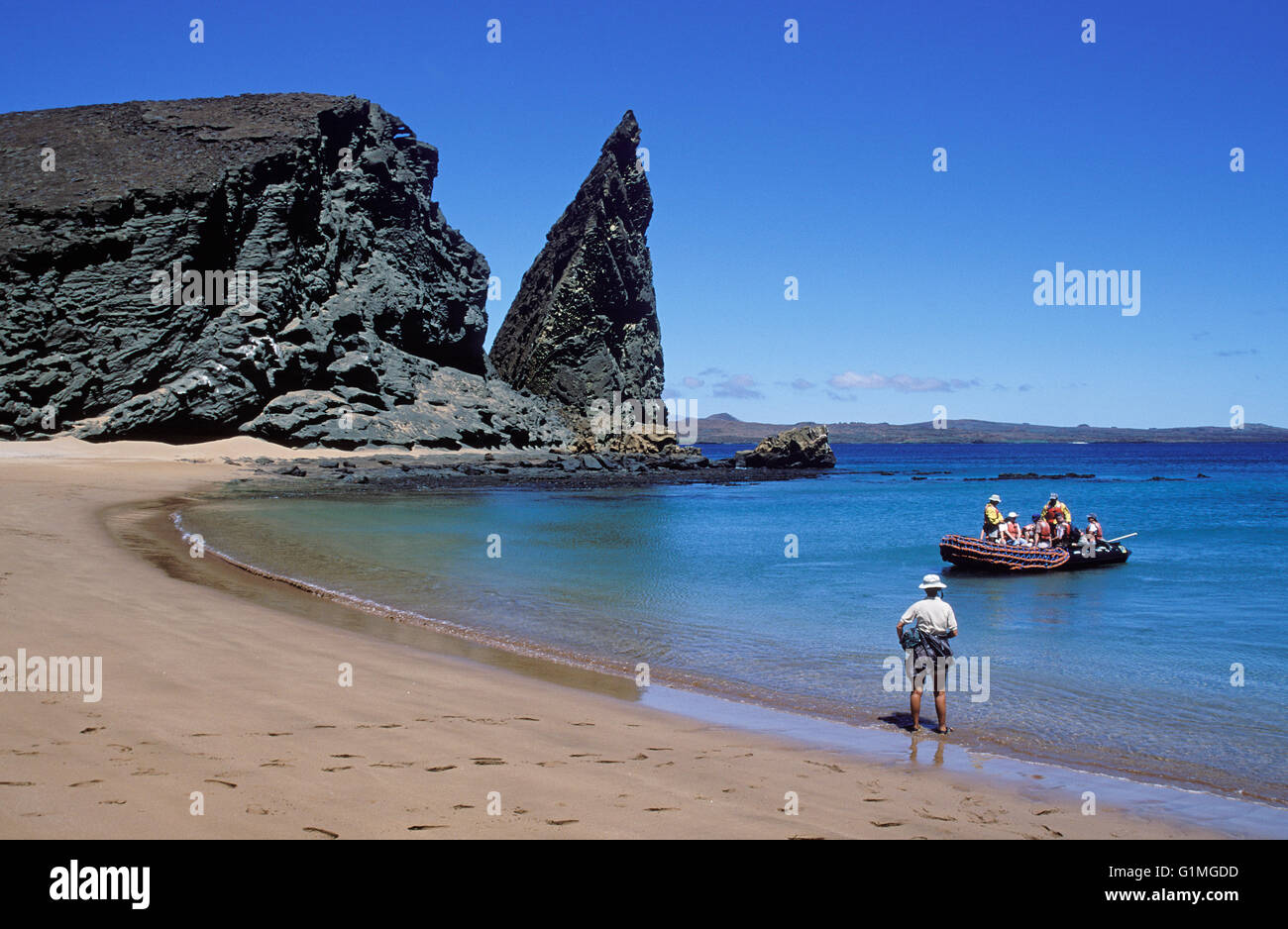 Pinnacle Rock, Pinnacle Point, Bartholomew Island, Galapagos, Ecuador ...