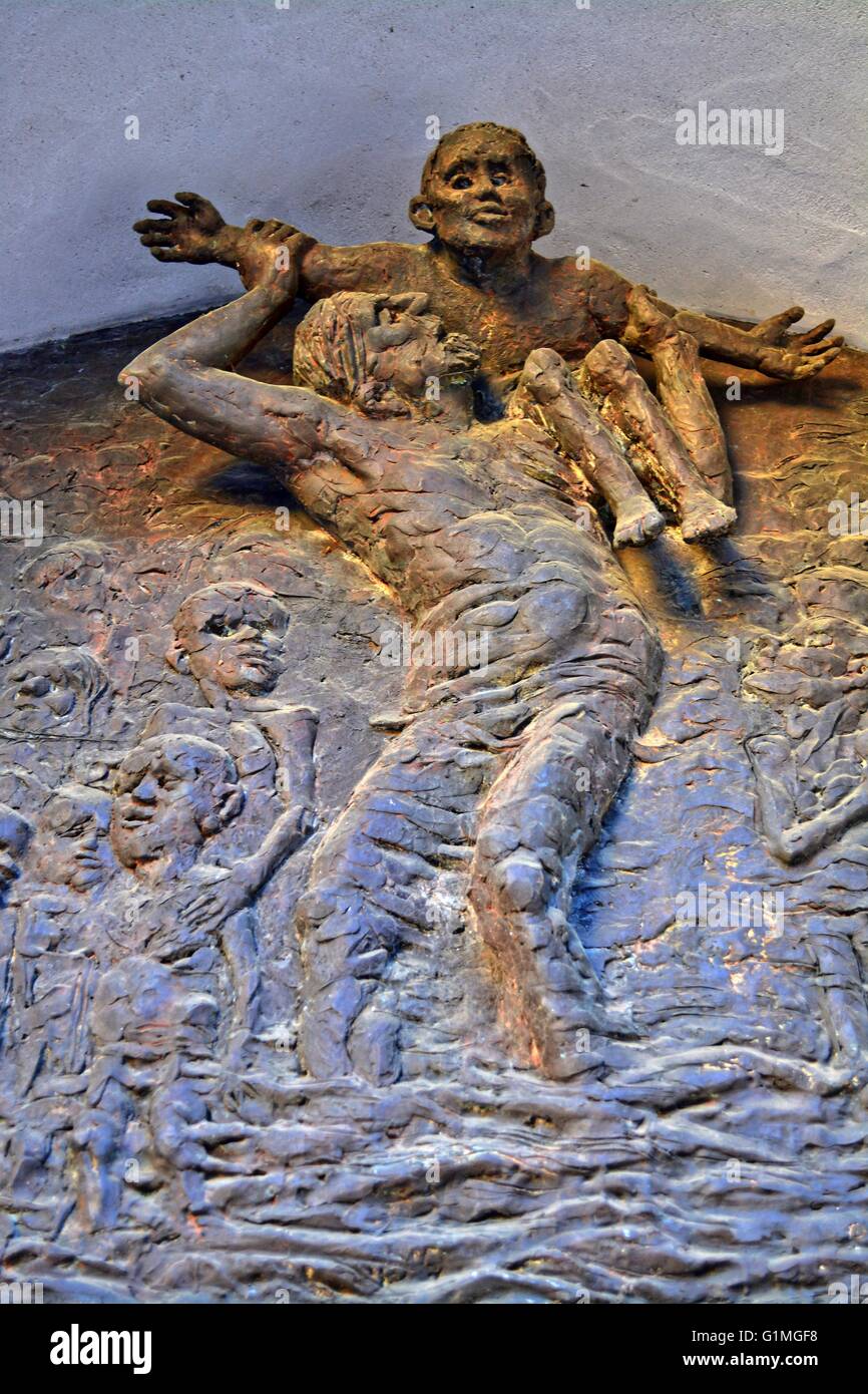 Artwork, showing Jesus taking the lot, in a church in Wismar, which was ...