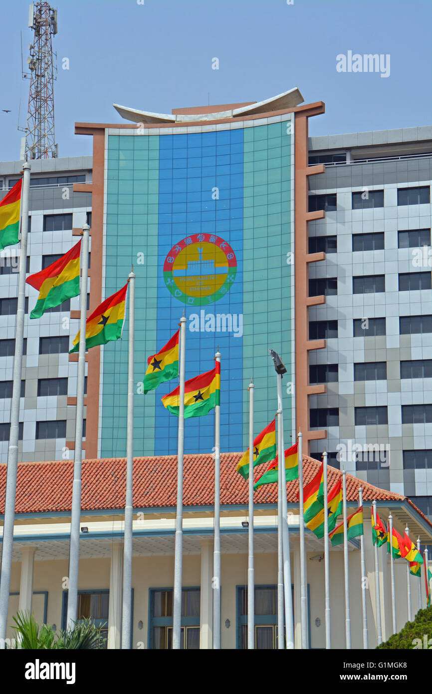 Parliament of Ghana, West Africa, in the capital city of Ghana - Accra ...