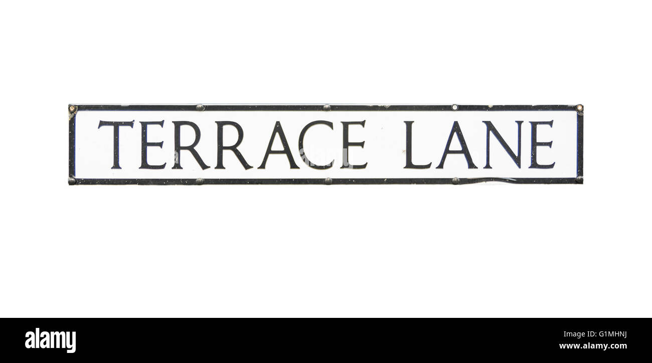 Terrace Lane - street / road name Stock Photo - Alamy