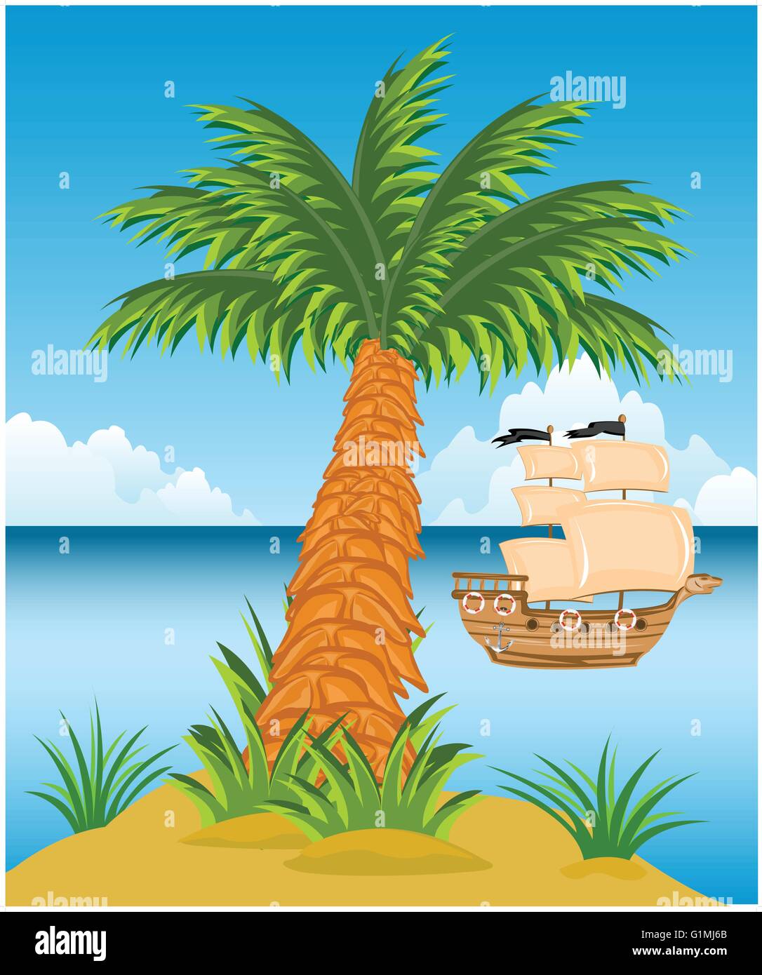 Middle lagoon Stock Vector Images - Alamy