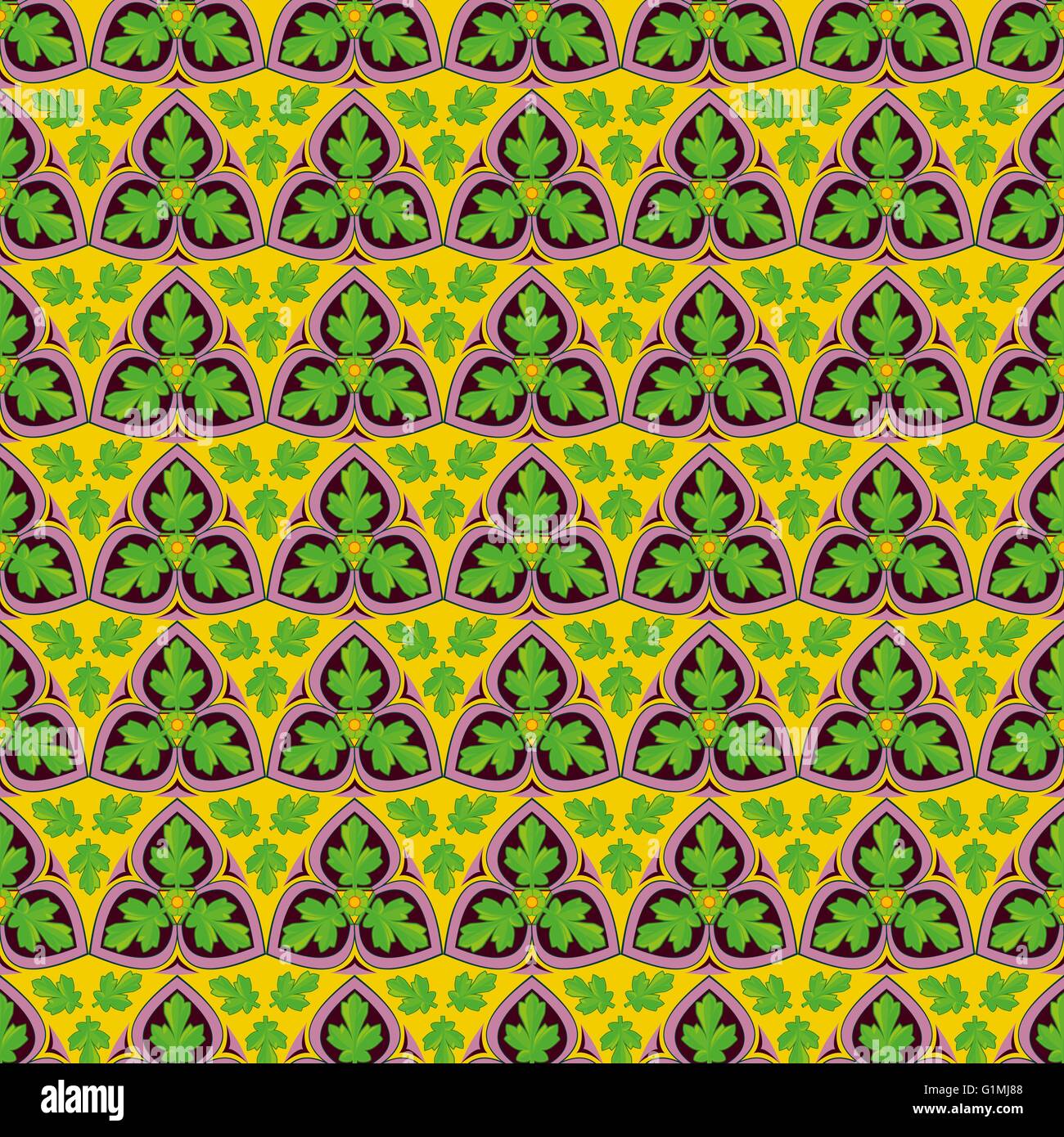 Leaf seamless pattern textile Stock Vector Images - Alamy
