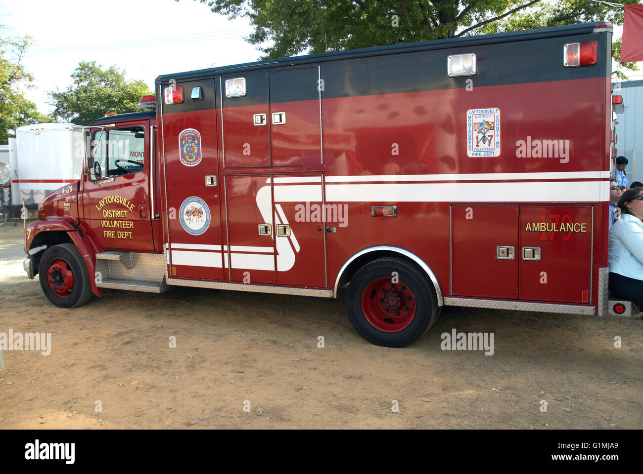 Laytonsville District Volunteer Fire Department ambulance Stock Photo ...