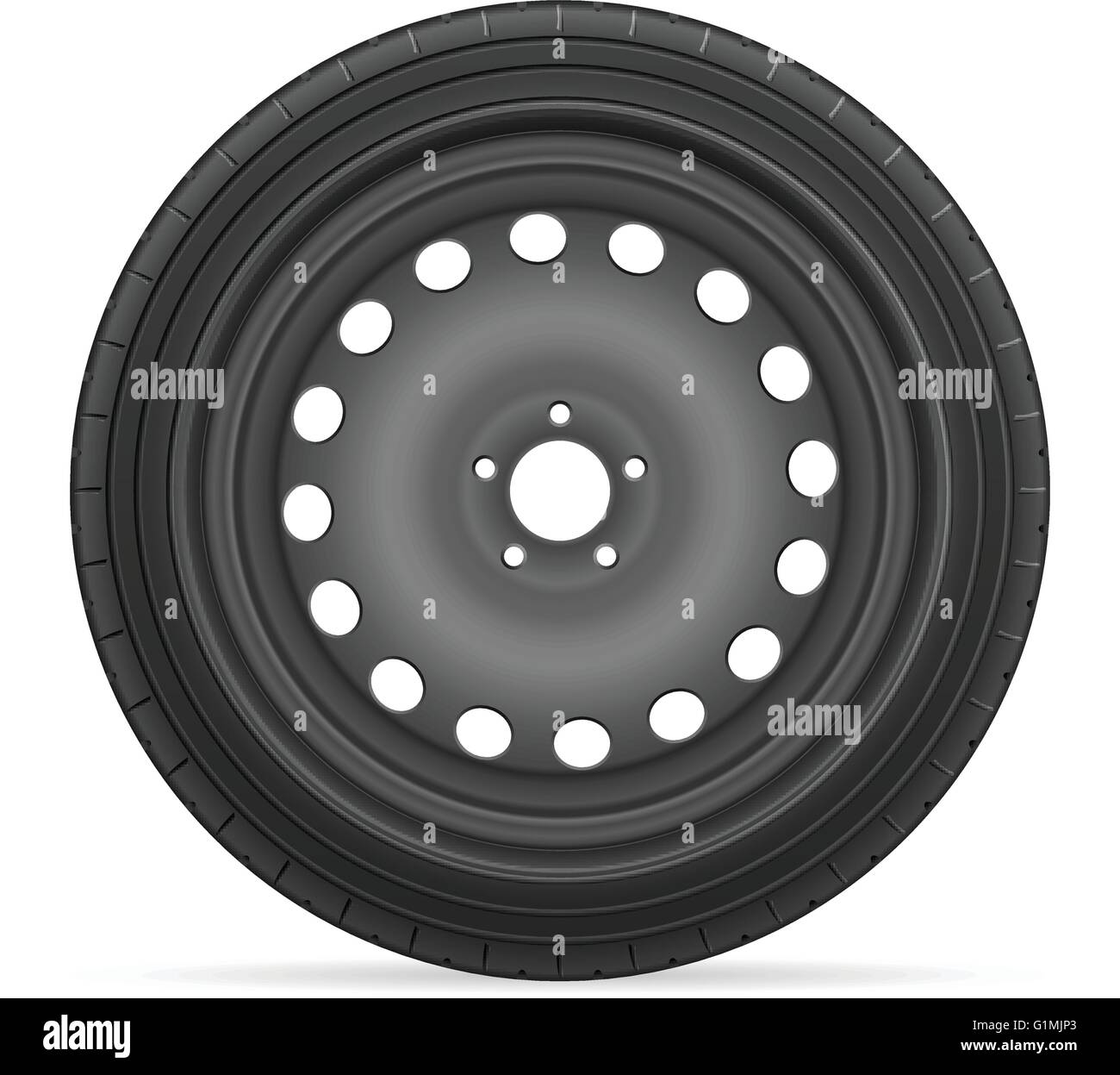 Car wheel tire on a white background Stock Vector Image & Art - Alamy