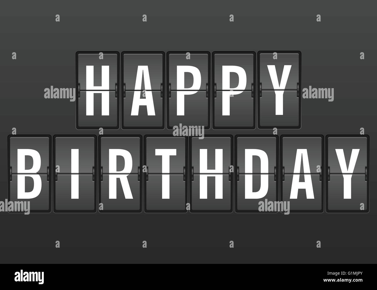 Flip clock happy birthday a black background Stock Vector Image & Art ...