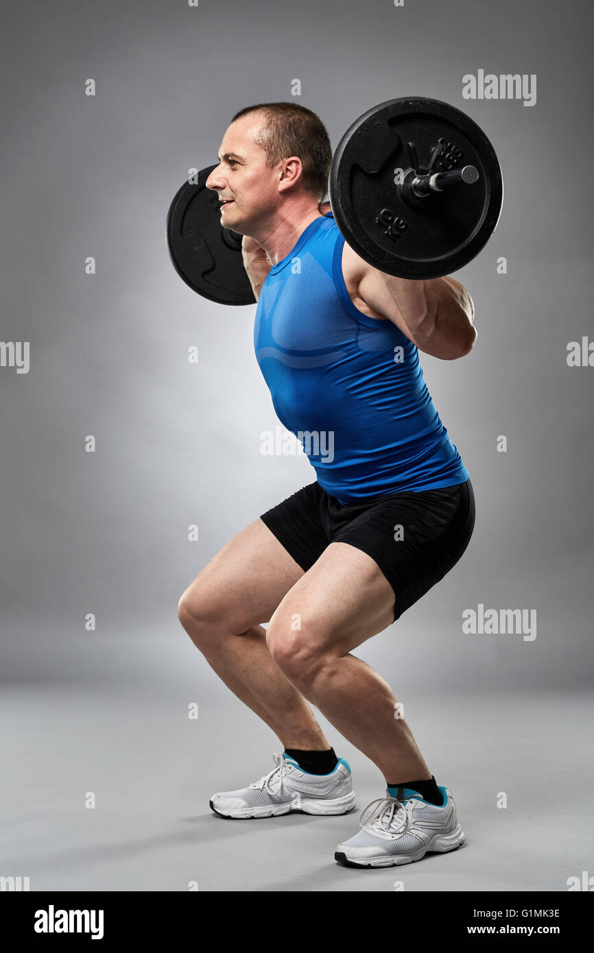 Back squat man hi-res stock photography and images - Alamy