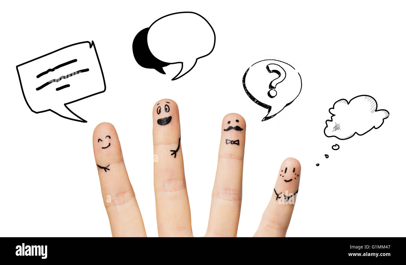 Close up fingers smiley faces hi-res stock photography and images - Alamy