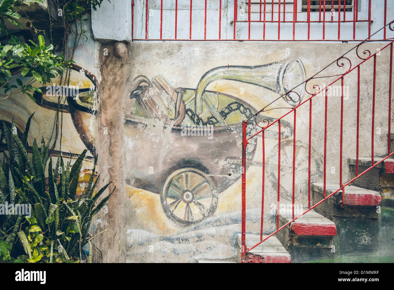 Musical cart: A street drawing of the cart containing musical ...