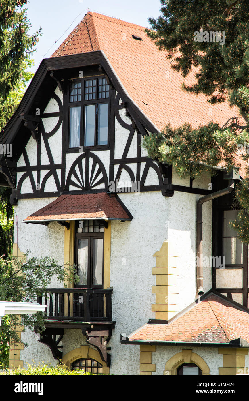 Beautiful old building. Architectural scene. Traditional house ...