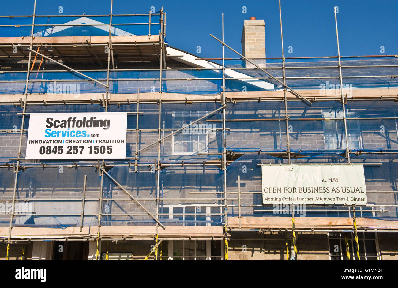 The Swan Hotel at Hay-on-Wye Powys Wales UK. A Georgian Grade II listed ...