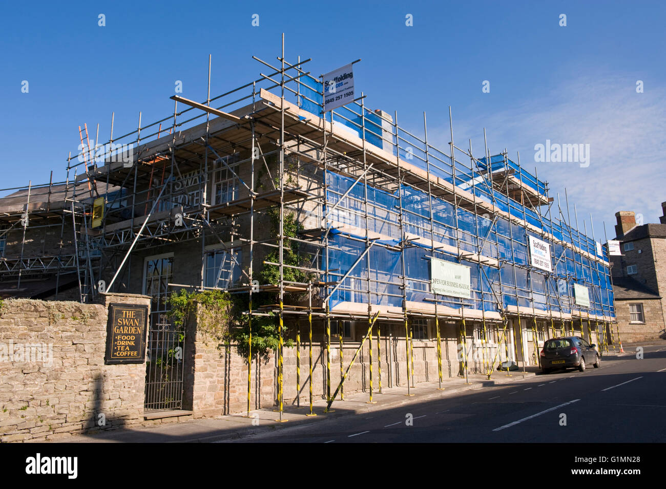 The Swan Hotel at Hay-on-Wye Powys Wales UK. A Georgian Grade II listed ...