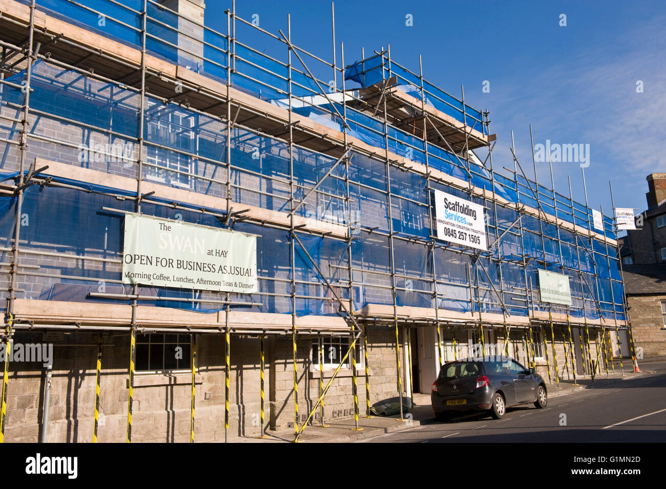 The Swan Hotel at Hay-on-Wye Powys Wales UK. A Georgian Grade II listed ...
