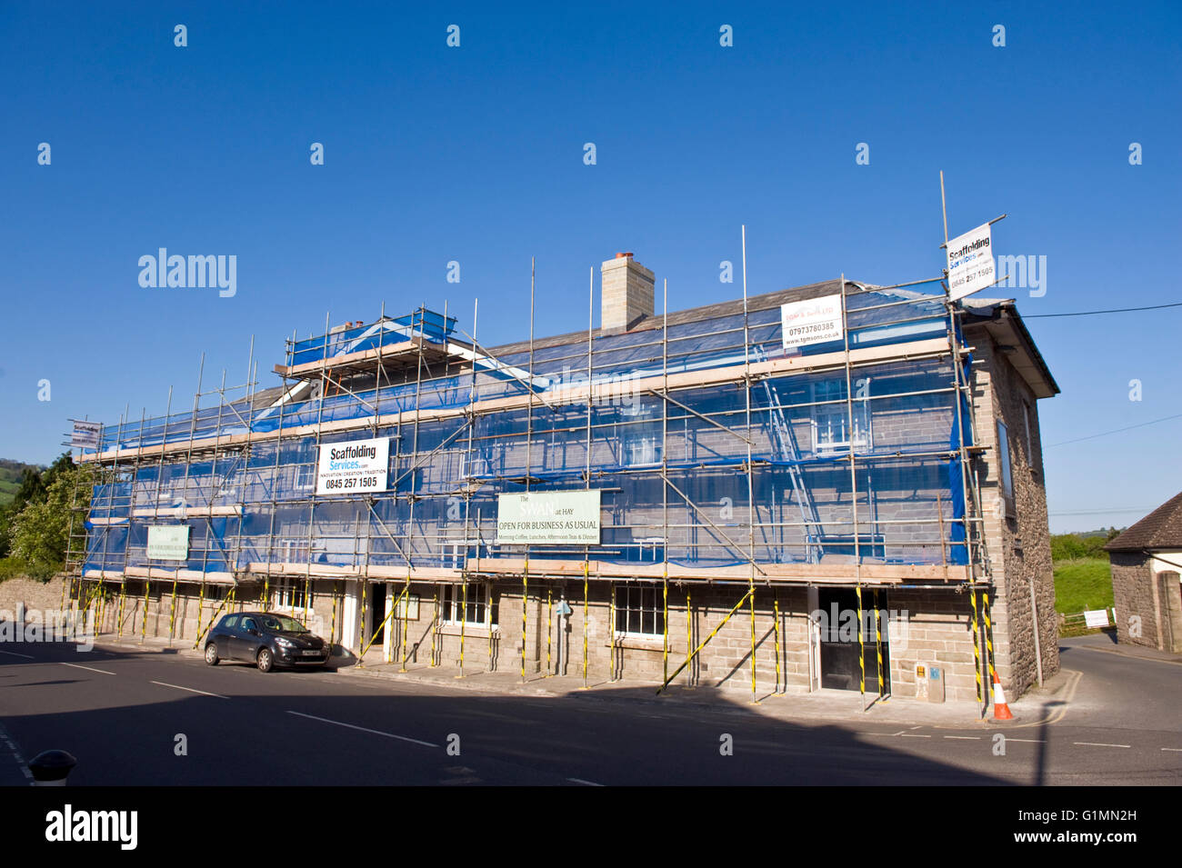 The Swan Hotel at Hay-on-Wye Powys Wales UK. A Georgian Grade II listed ...