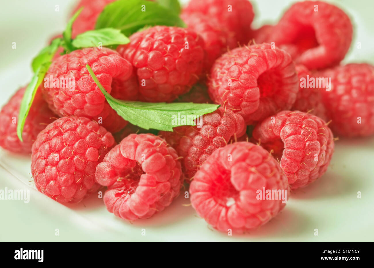 Beauty fresh big ripe raspberry for desert and healthy eating Stock ...