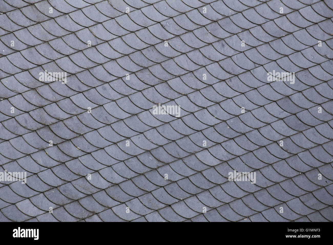Slate roof tiles with a diagonal arrangement Stock Photo - Alamy