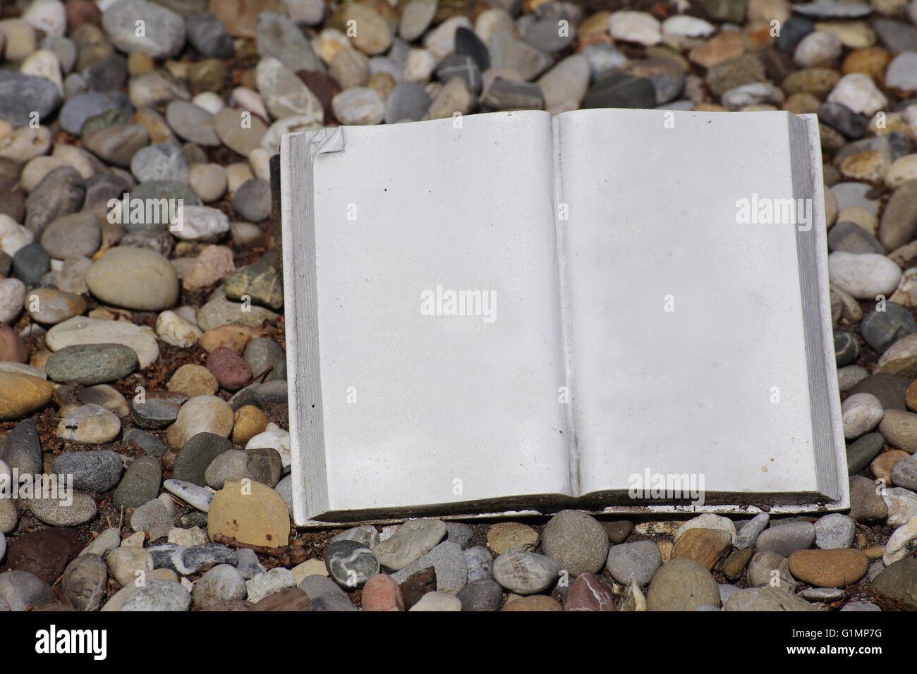 A simple stone book ready for custom text to be inserted Stock Photo ...