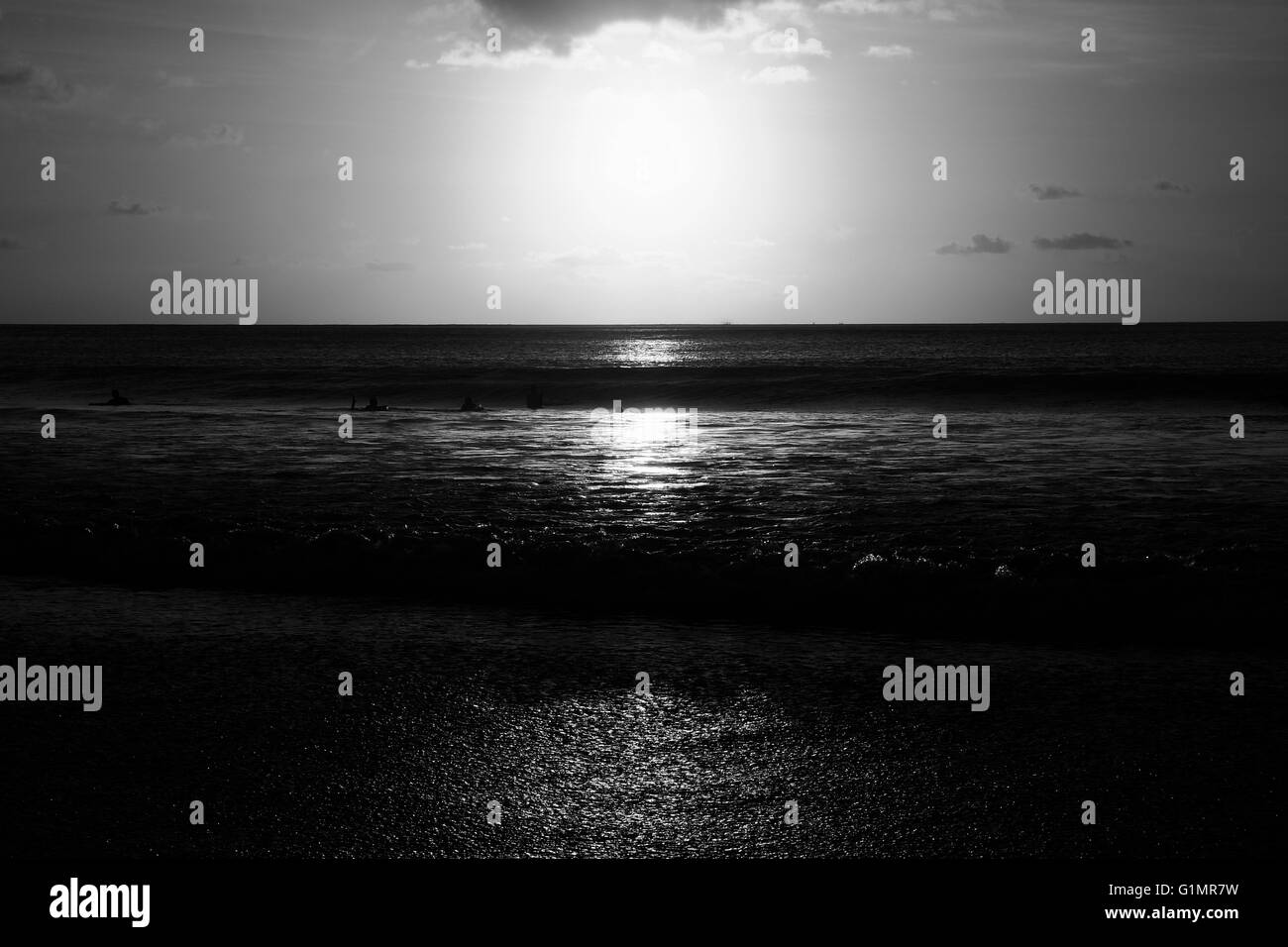 Black and white sunset Stock Photo - Alamy