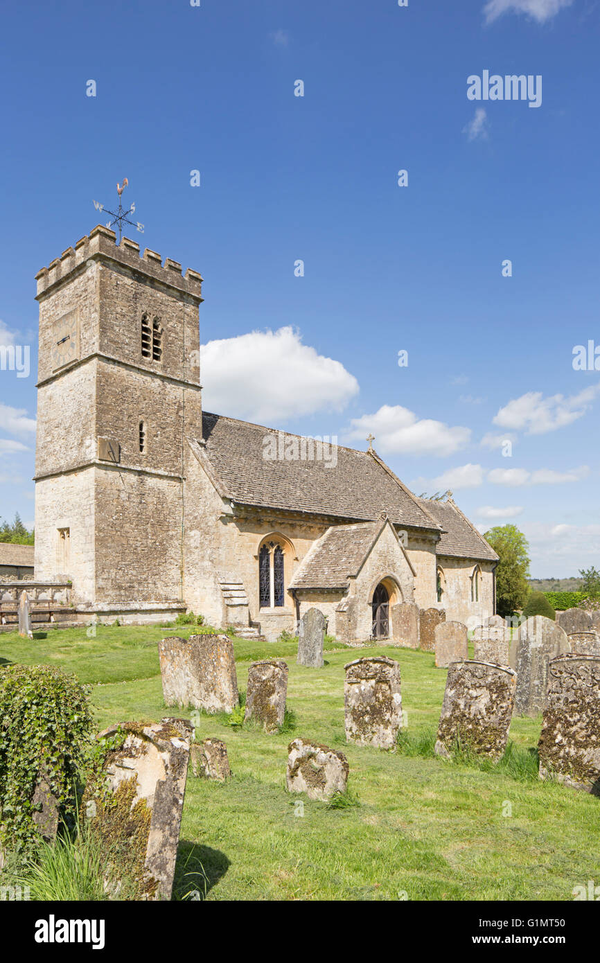 St Peter church Farmington, Gloucestershire, England, UK Stock Photo ...