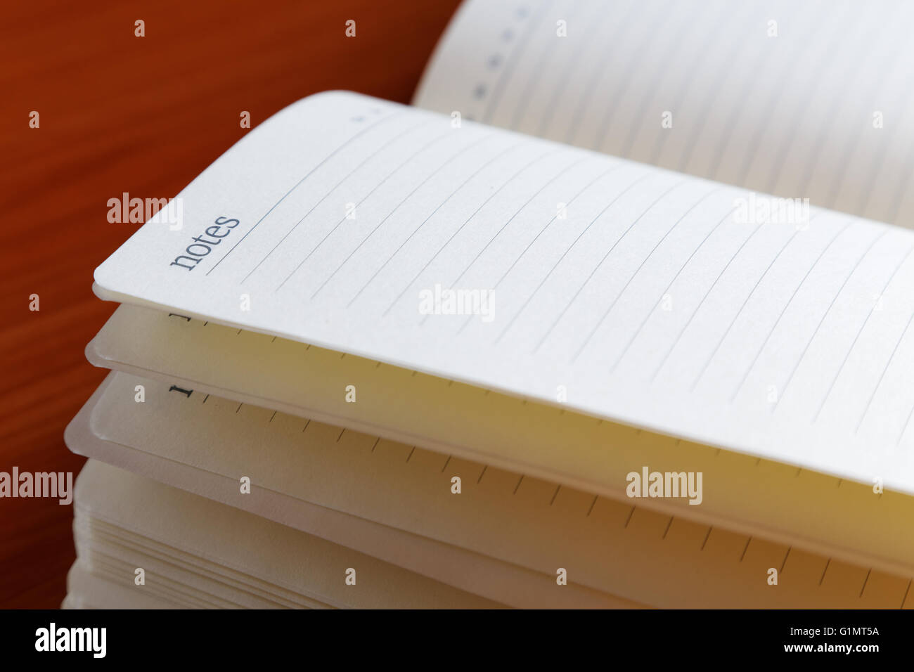 page diary closeup Stock Photo - Alamy