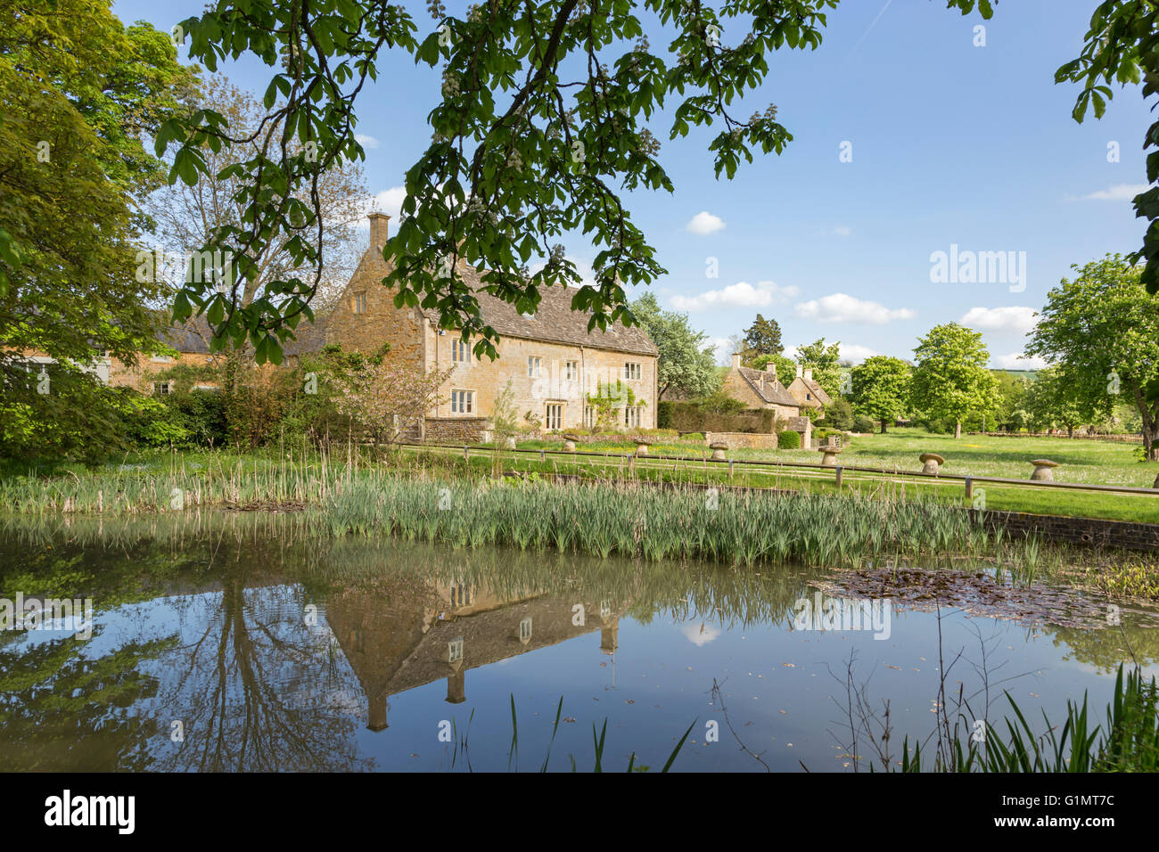 The picturesque Cotswold village of Wyck Rissington, Gloucestershire ...