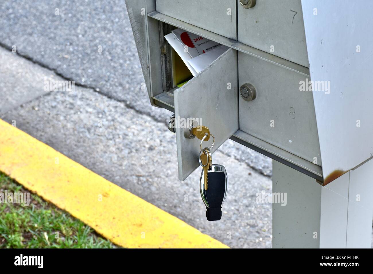 An open mailbox full of mail Stock Photo - Alamy