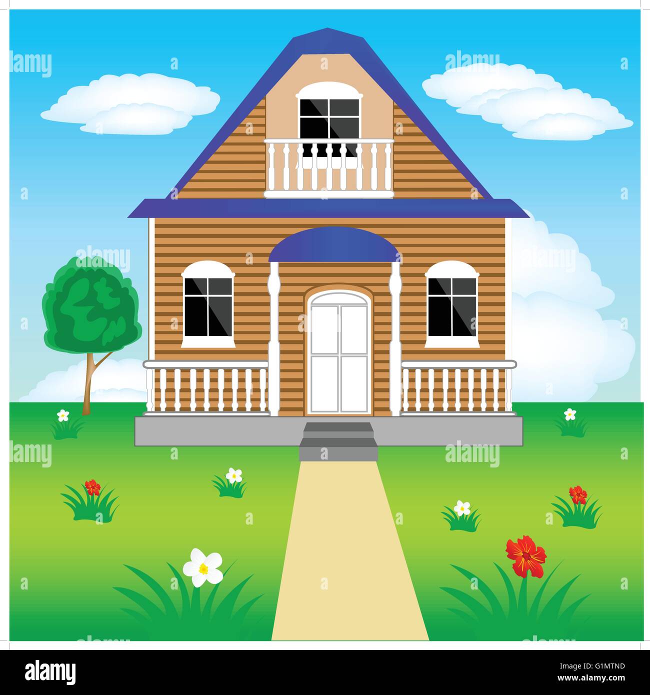 Homestead village Stock Vector Images - Alamy