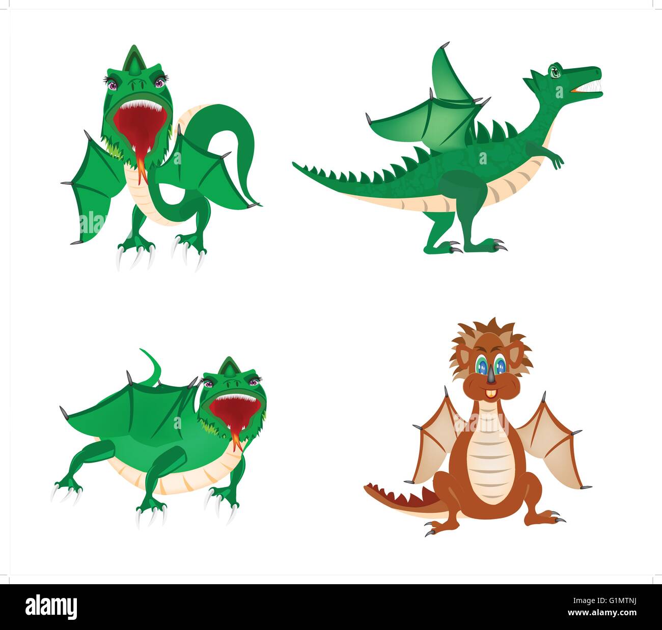 Green background dragon on Stock Vector Images - Alamy