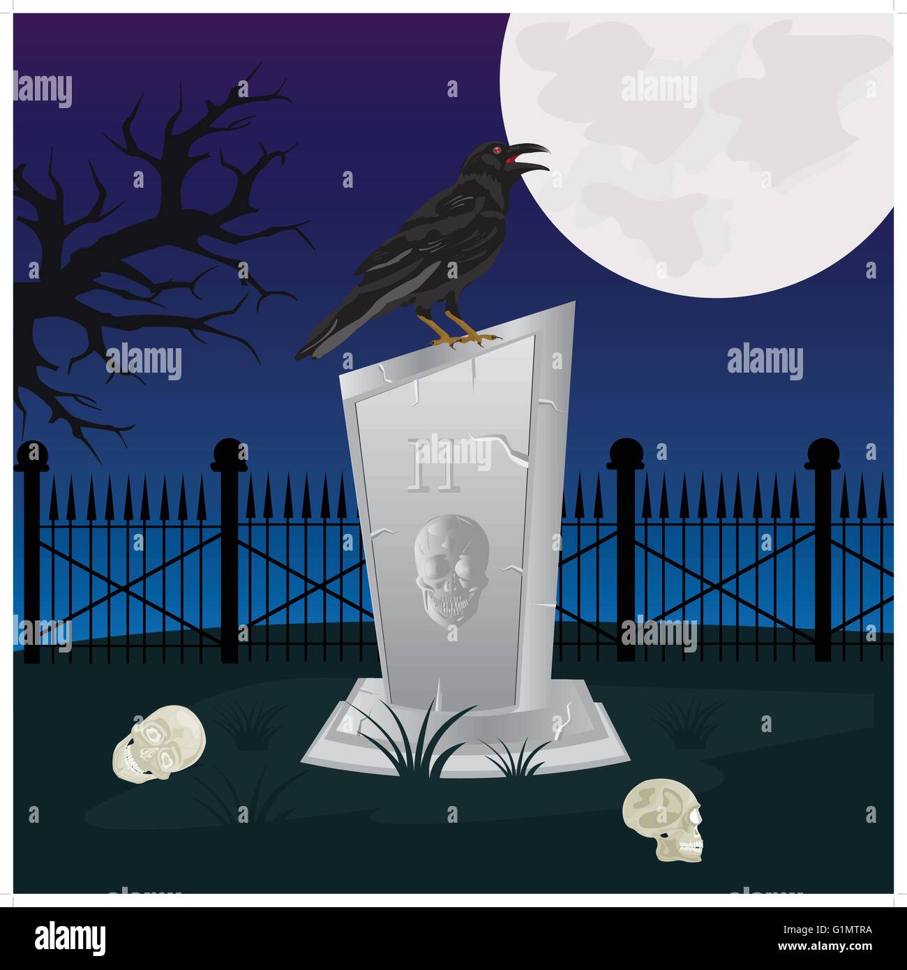 Tombstone night sky Stock Vector Images - Alamy