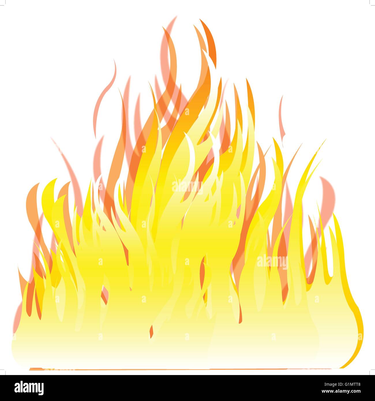 Illustration of the fire on white background Stock Vector Image & Art ...