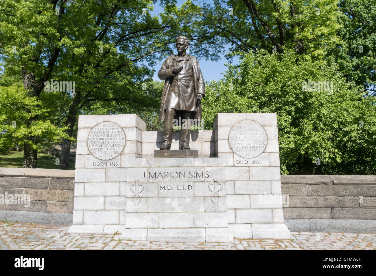 Dr. J. Marion Sims Statue, Central Park, NYC, USA Stock Photo - Alamy