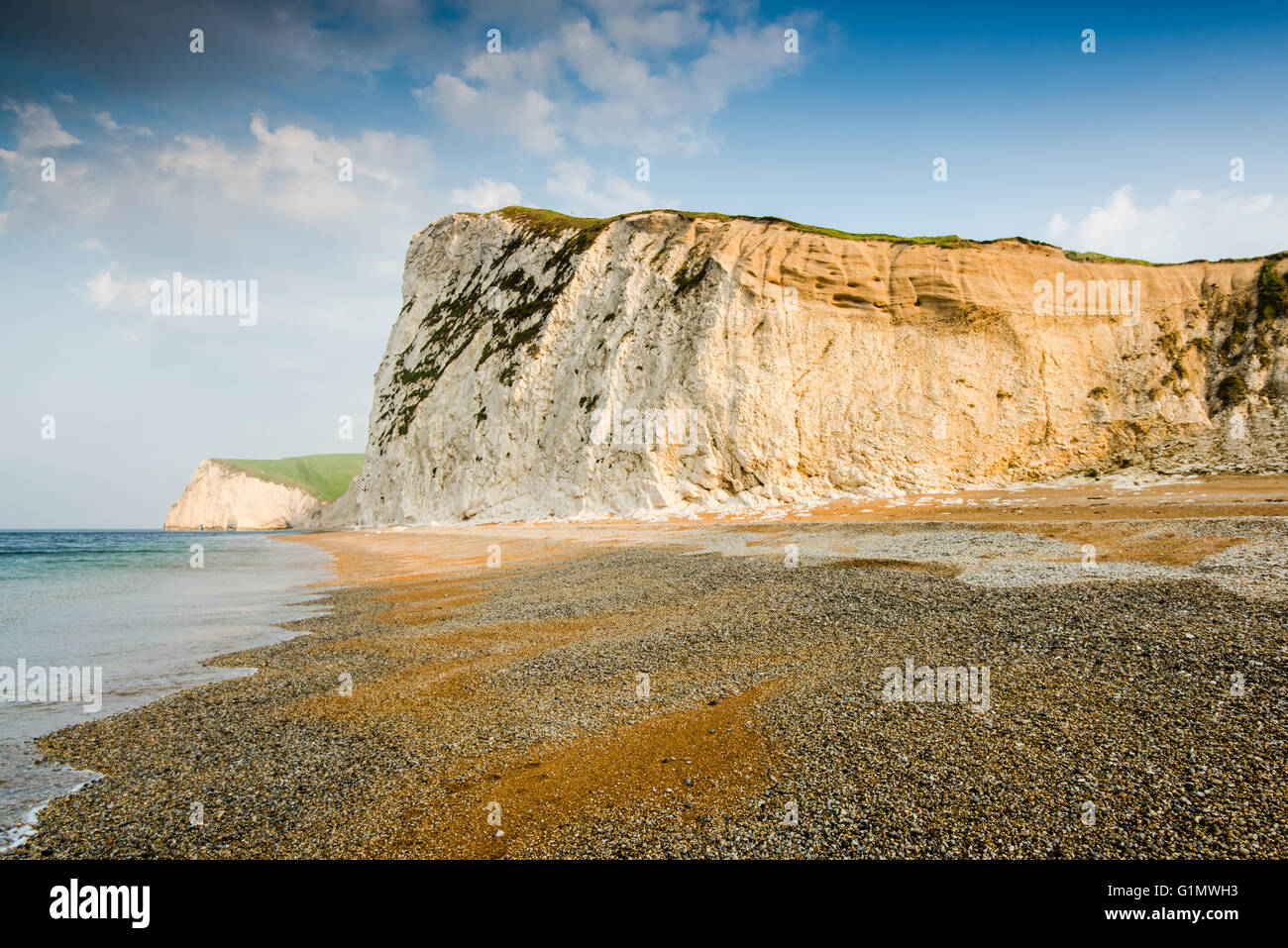 white cliffs at prehistoric Jurassic coast in Dorset, UK Stock Photo ...