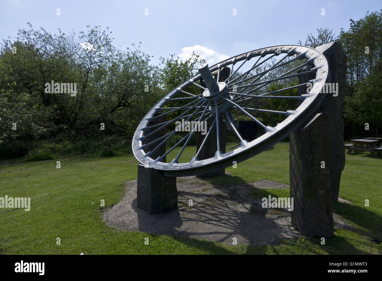 Old mine wheel in Severn valley Country Park, Highley Stock Photo - Alamy