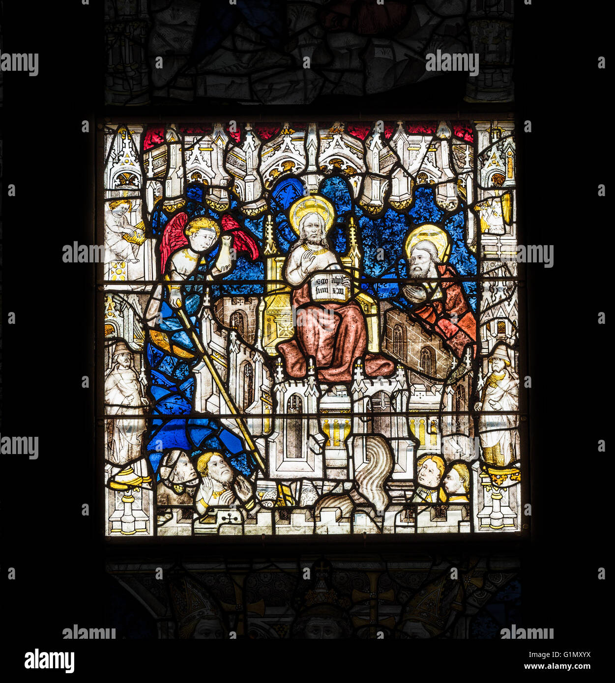 One of the117 story panels in the medieval century stained glass window ...