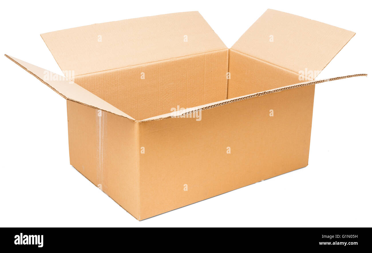 Opened cardboard package Stock Photo - Alamy