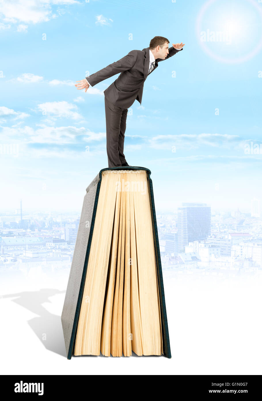 Man staying on top hi-res stock photography and images - Alamy