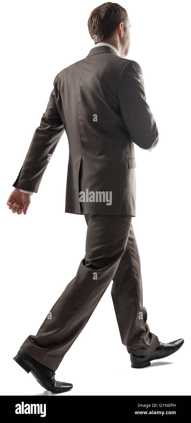 Man suit walking away back view hi-res stock photography and images - Alamy
