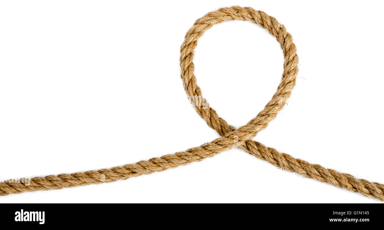 Ship rope isolated on white background Stock Photo - Alamy