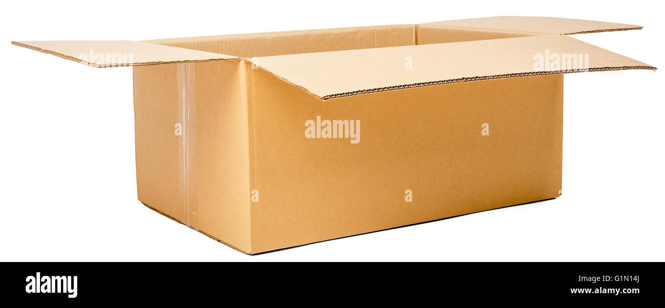 Empty cardboard box Stock Photo - Alamy