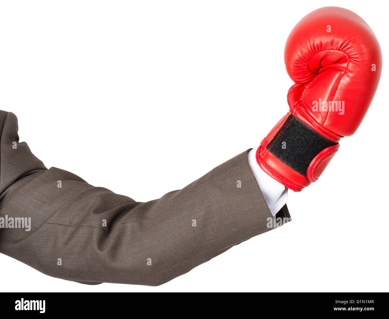 Hand with boxing glove Stock Photo - Alamy
