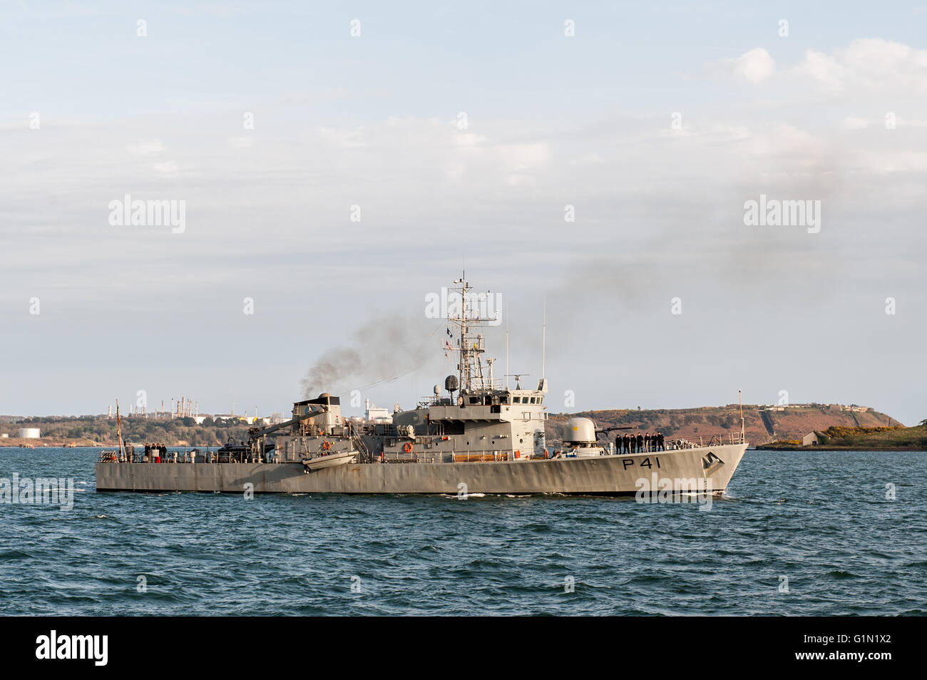 Irish Navy ship 'LÉ Orla' Sails past Cobh heading for Haulbowline Naval ...