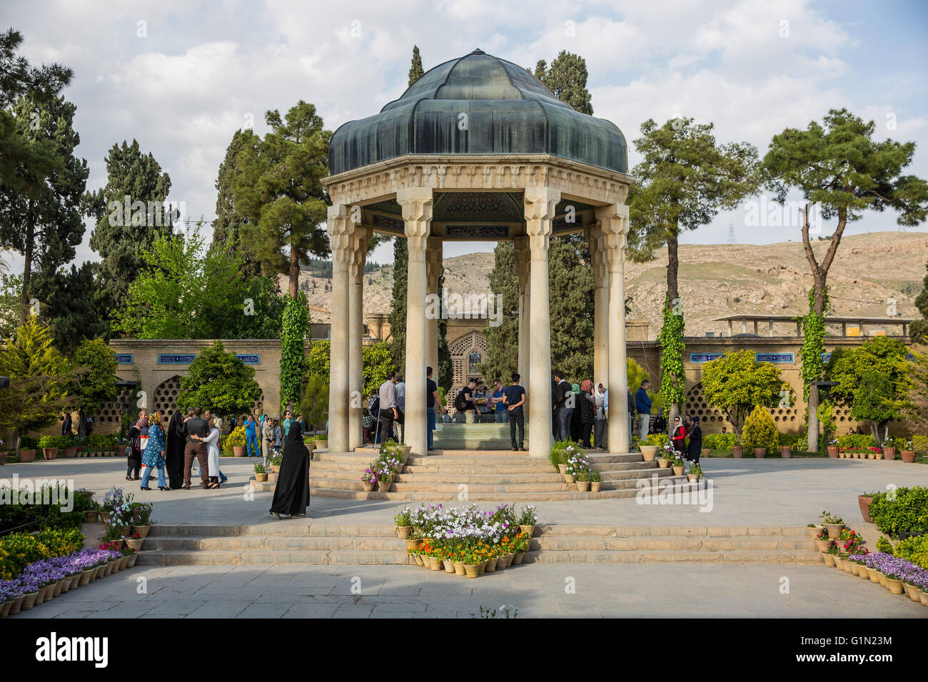 Hafez tomb complex of the famous persian poet in Shiraz Iran Stock ...