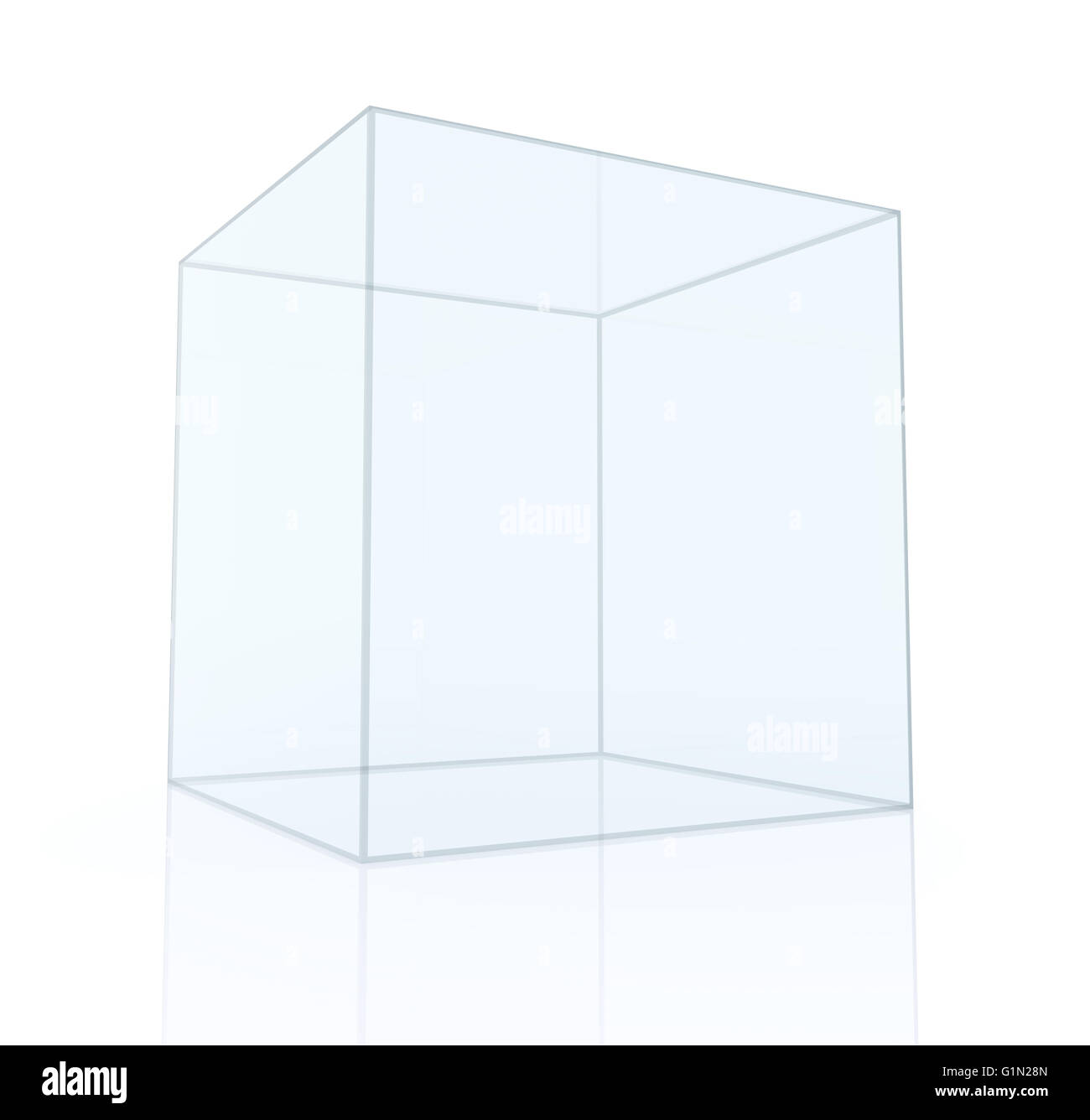 Empty glass box Stock Photo - Alamy