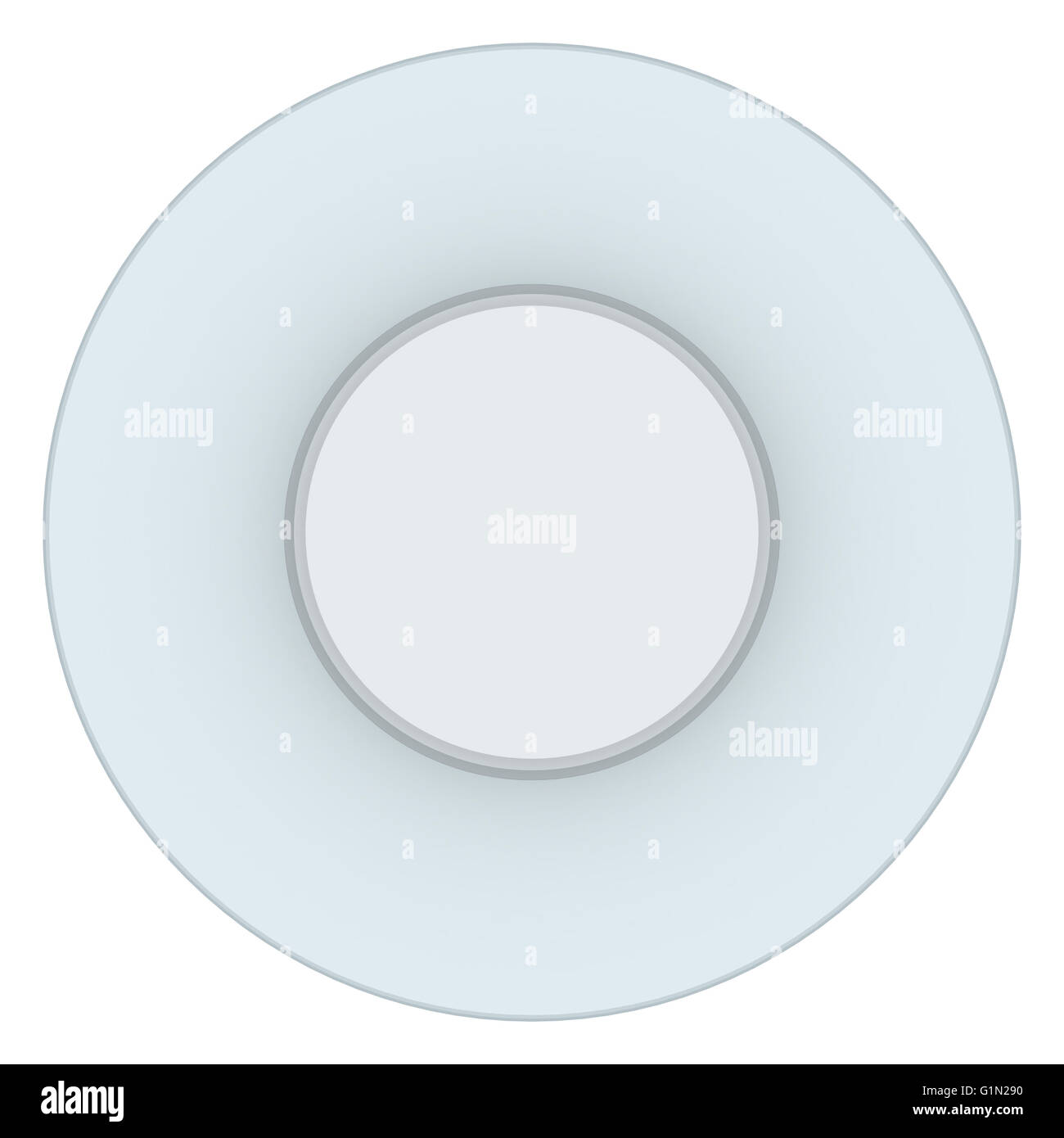 Round glass showcase with pedestal, top view Stock Photo - Alamy