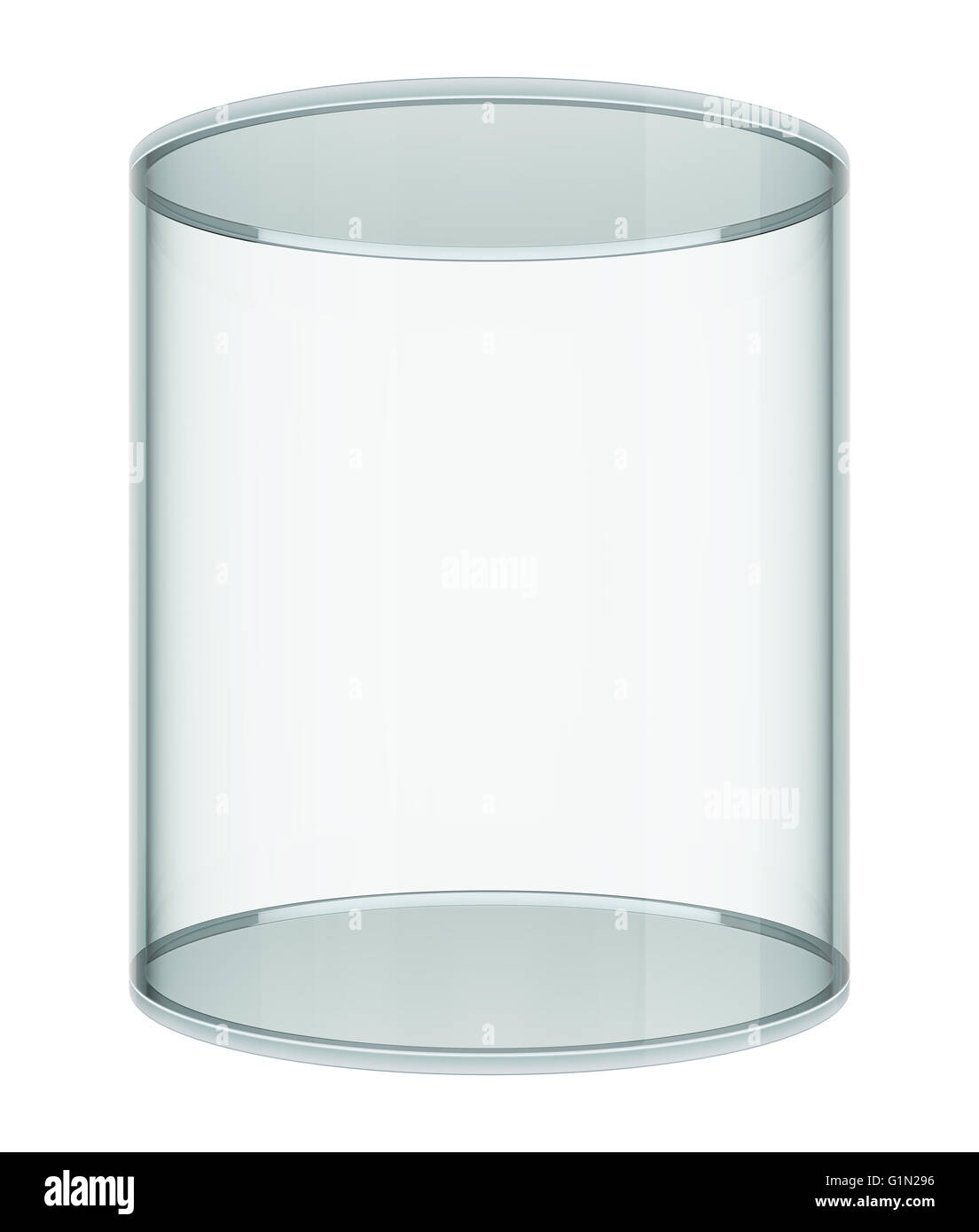 Realistic empty glass showcase Stock Photo - Alamy