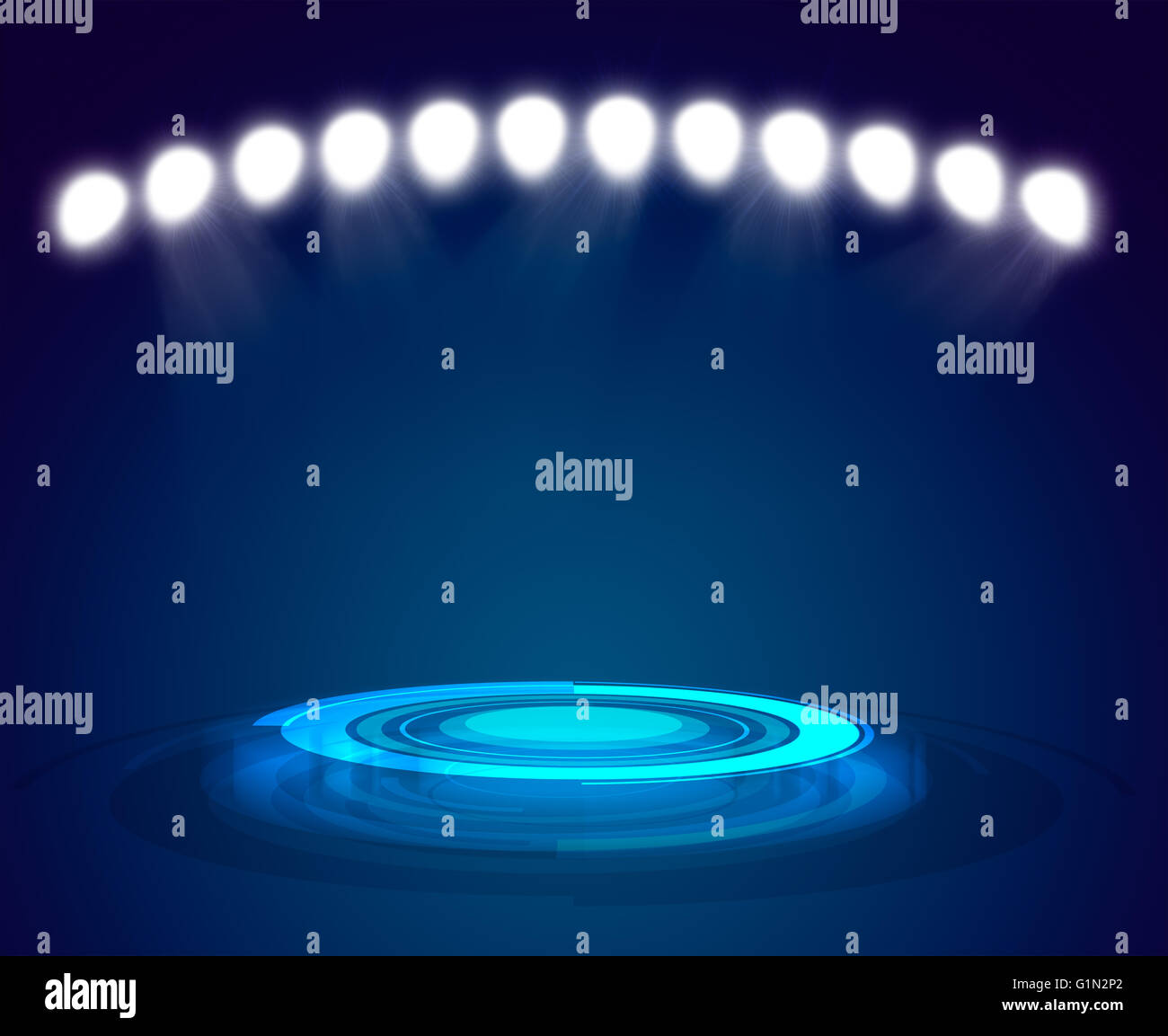 Rays of blue light on dark background Stock Photo - Alamy