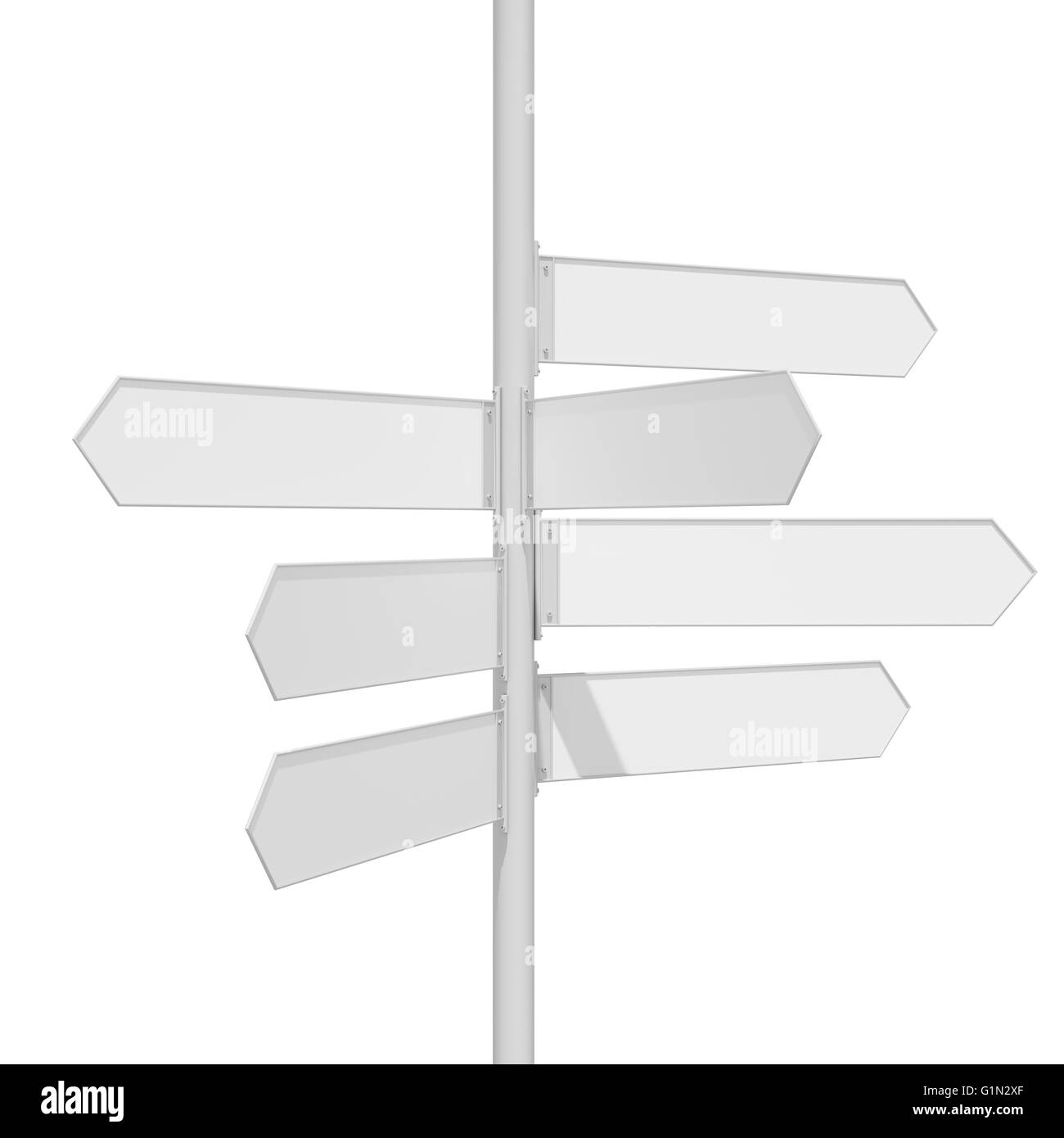 Blank white traffic road sign Stock Photo - Alamy