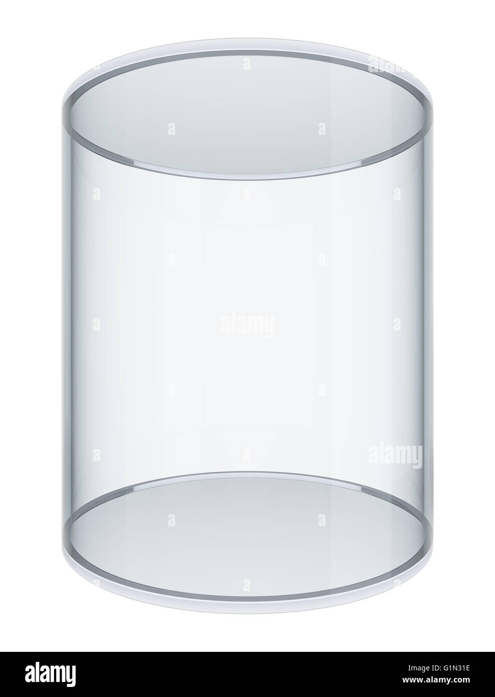 Empty cylinder display case Stock Photo - Alamy