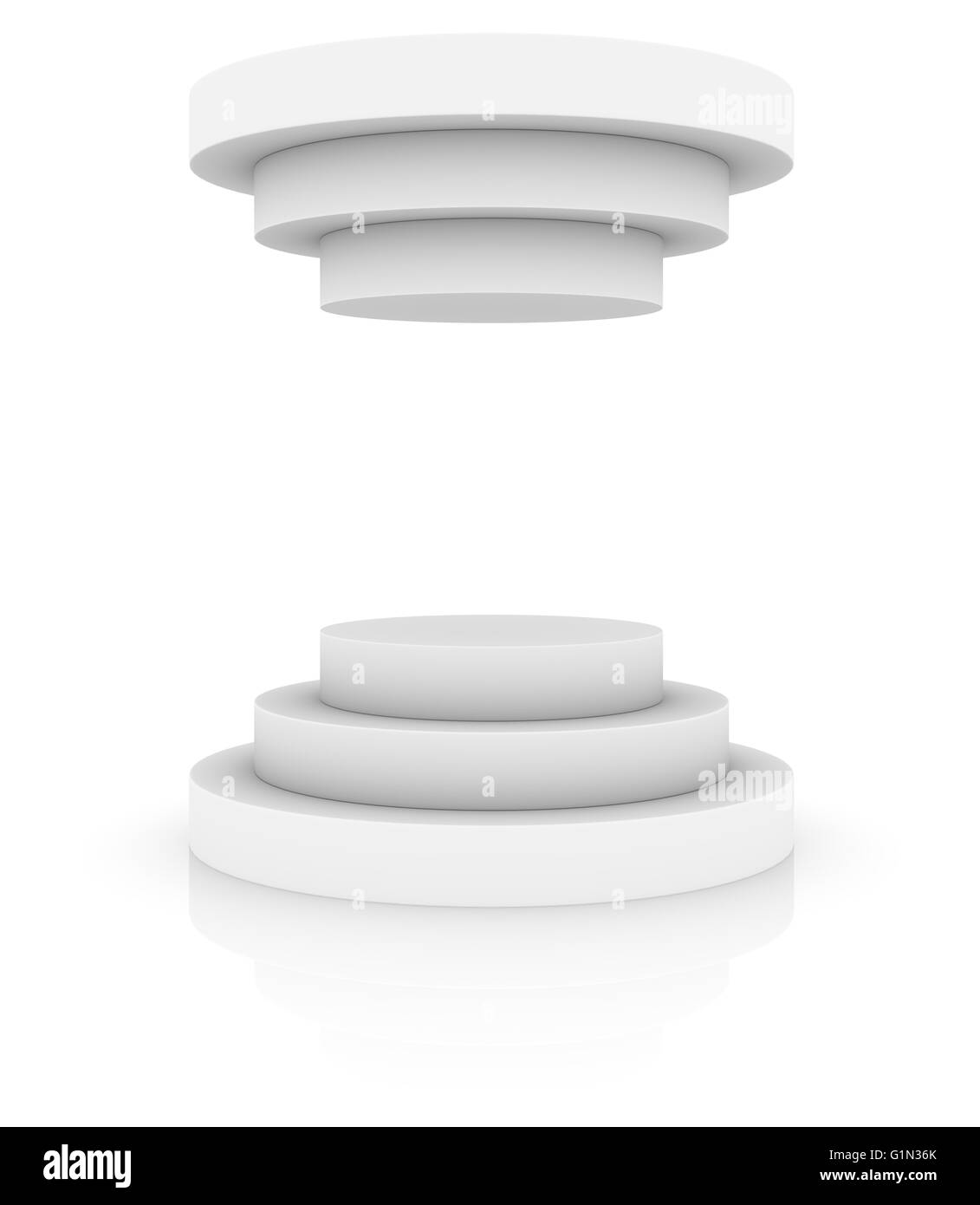 Round stage podium or pedestal with cover Stock Photo - Alamy